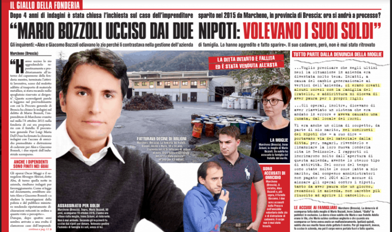 La storia di Mario Bozzoli: i nipoti accusati di omicidio diranno che ...