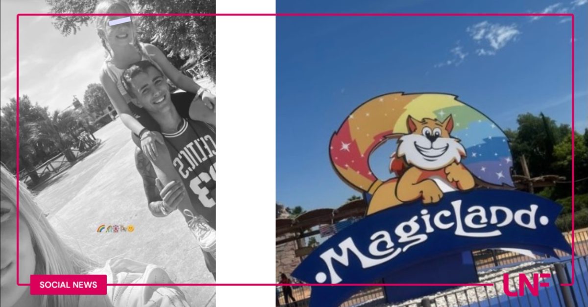 Chanel Totti col fidanzato e la piccola Isabel a MagicLand, è una ...