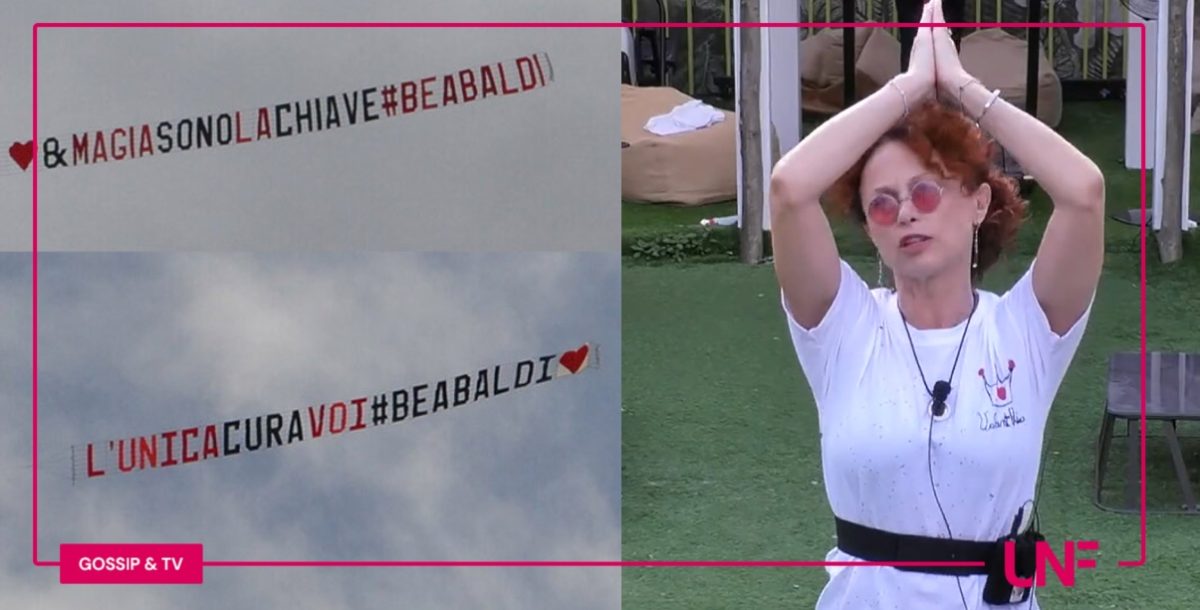 Arriva un aereo per i #beabaldi ma la reazione della Luzzi è epica ...