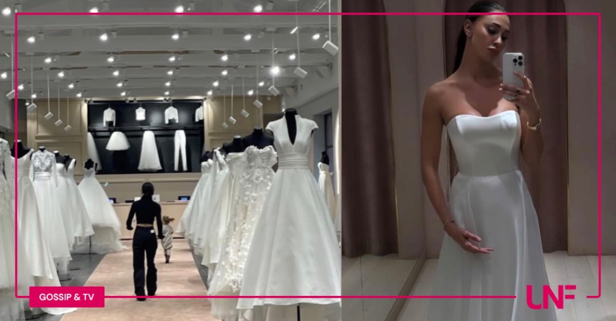 Belen Rodriguez prova l'abito per il matrimonio di Cecilia, le ...