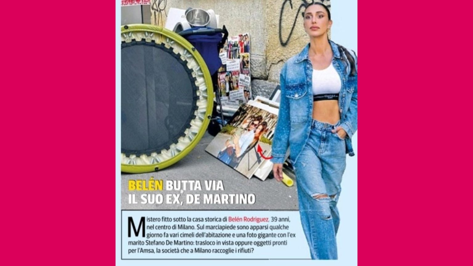 Belen Rodriguez trasloca e "butta via" De Martino? La foto di Oggi ...