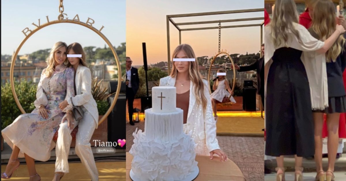 Noemi Bocchi e Totti festeggiano la Cresima della bellissima Sofia e riuniscono la famiglia al ...