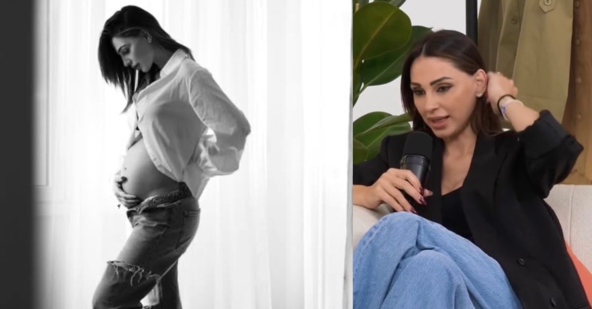 Anna Tatangelo è incinta, mostra il pancione e risponde alla domanda ...