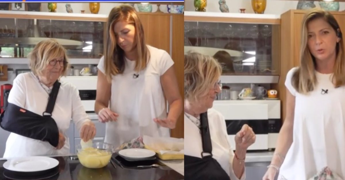 Mery Segneri a casa di Anna Moroni per cucinare i filetti di orata con ...