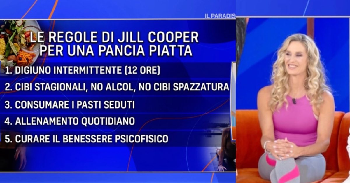 Jill Cooper, le regole per avere la pancia piatta: "Mangiare seduti ...