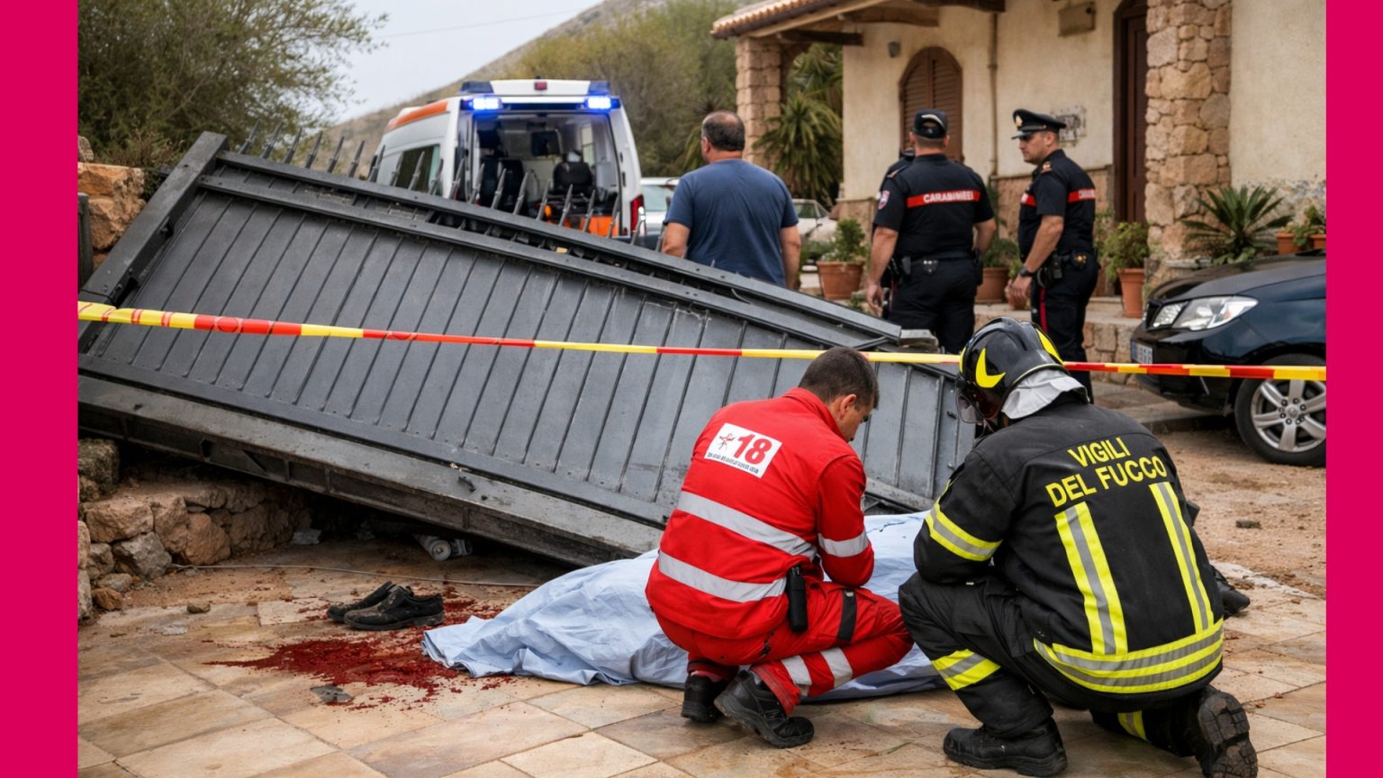 Angela Bono morta a Lampedusa a causa del cancello volato via per il ...