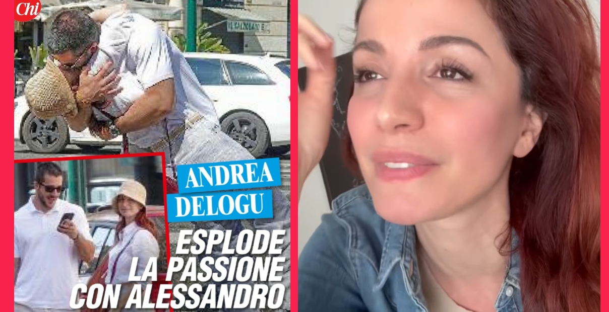 Andrea Delogu pazza d'amore: le foto con il compagno Alessandro ...