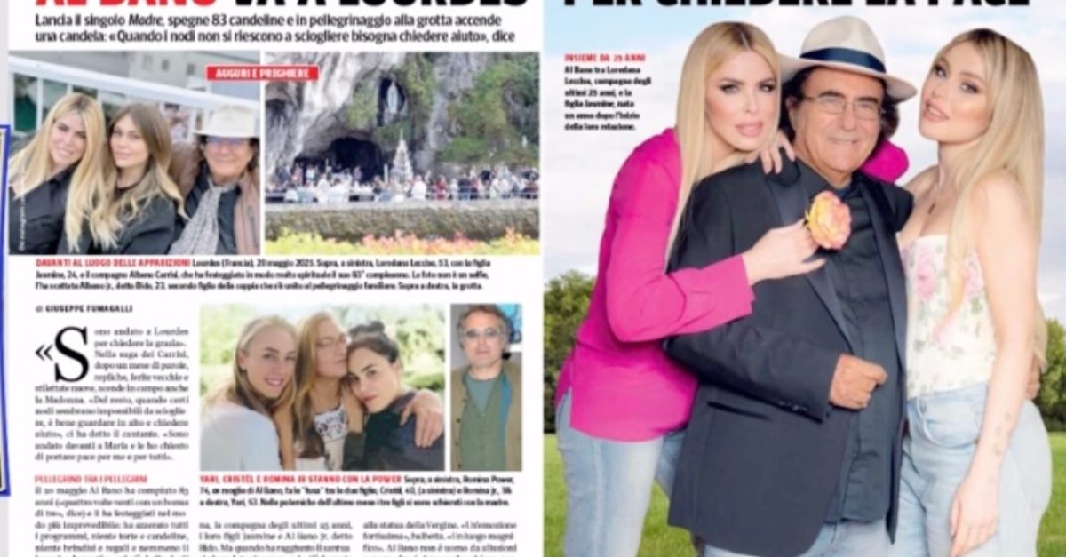 La verità di Al Bano su Lourdes: "ho chiesto una grazia" ma fa fatica a ...